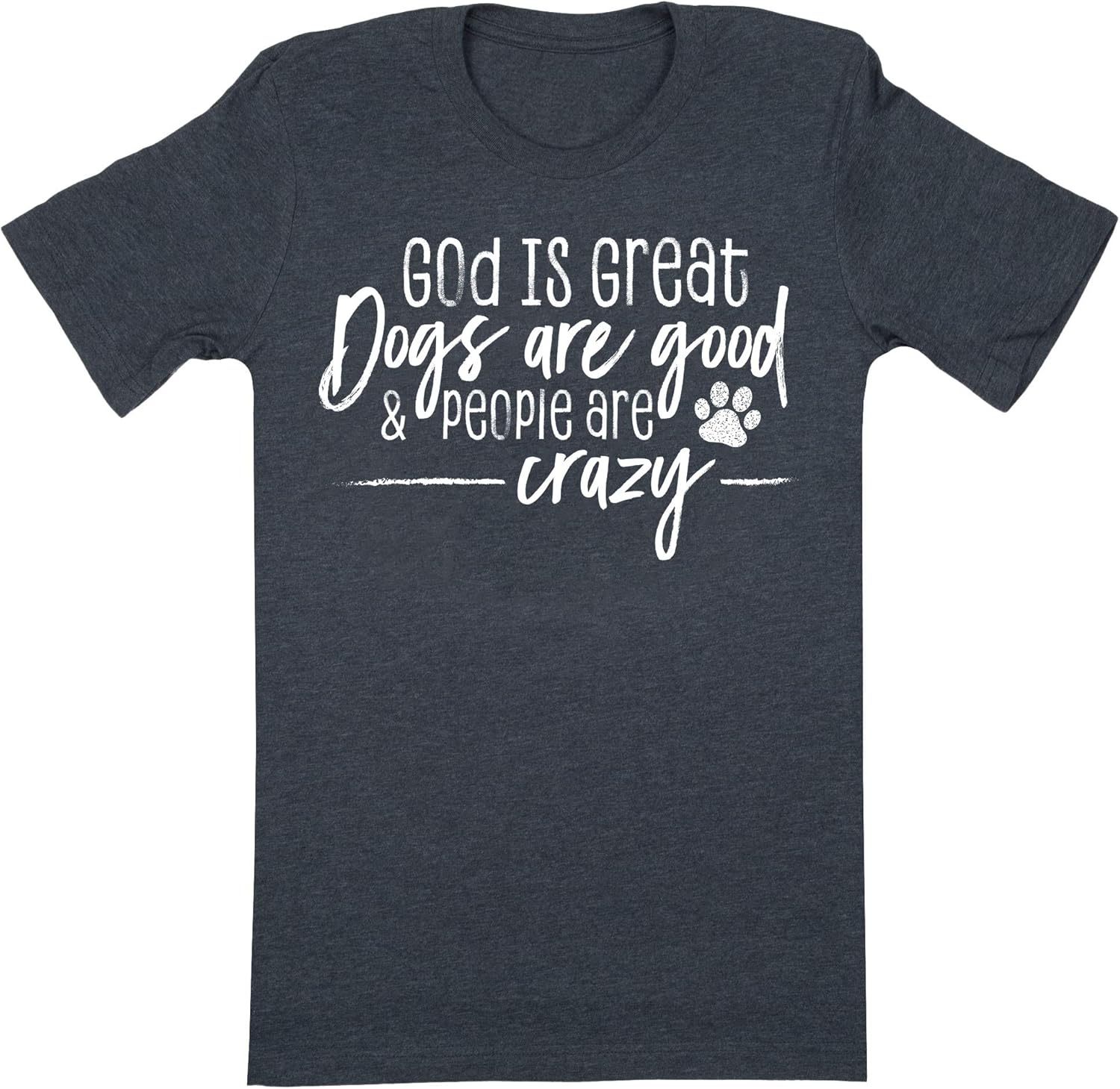 Amazon.com: God Dogs are Good Heather Navy Blue Cotton Fabric Novelty T ...
