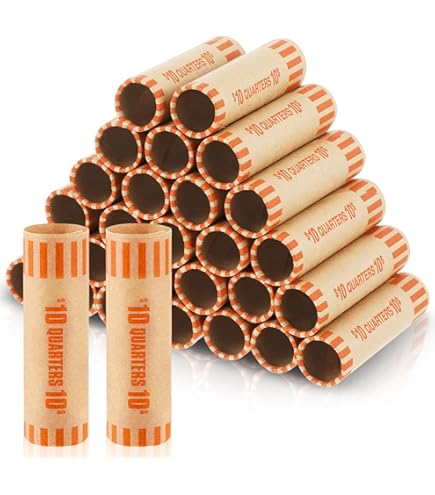 1000 Coin Wrappers 1000 Rolls Preformed Coin Wrapper Tubes For QUARTERS ...