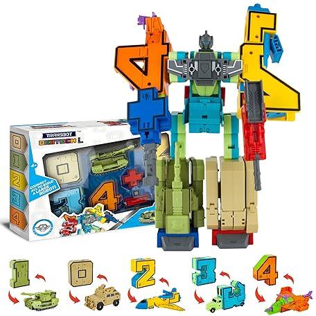 Mua Number Robots Transforming Action Figure, 6-in-1 Learning Robot ...