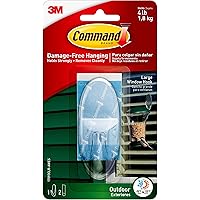 Amazon.com: Command Outdoor Large Window Hooks, Total 4 Hooks with 8 ...