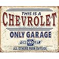 Amazon.com: Desperate Enterprises Chevrolet Only Garage Tin Sign ...