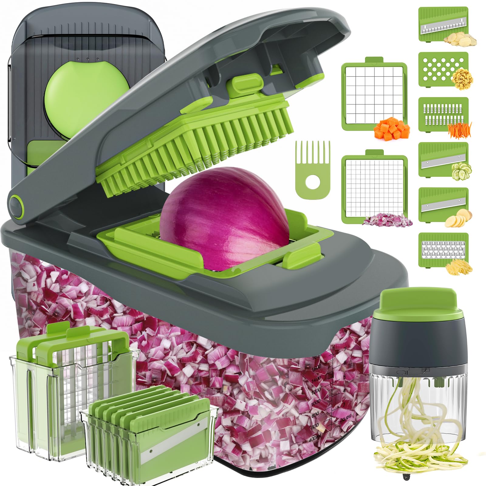 Ourokhome Vegetable Chopper Onion Cutter with Container ...