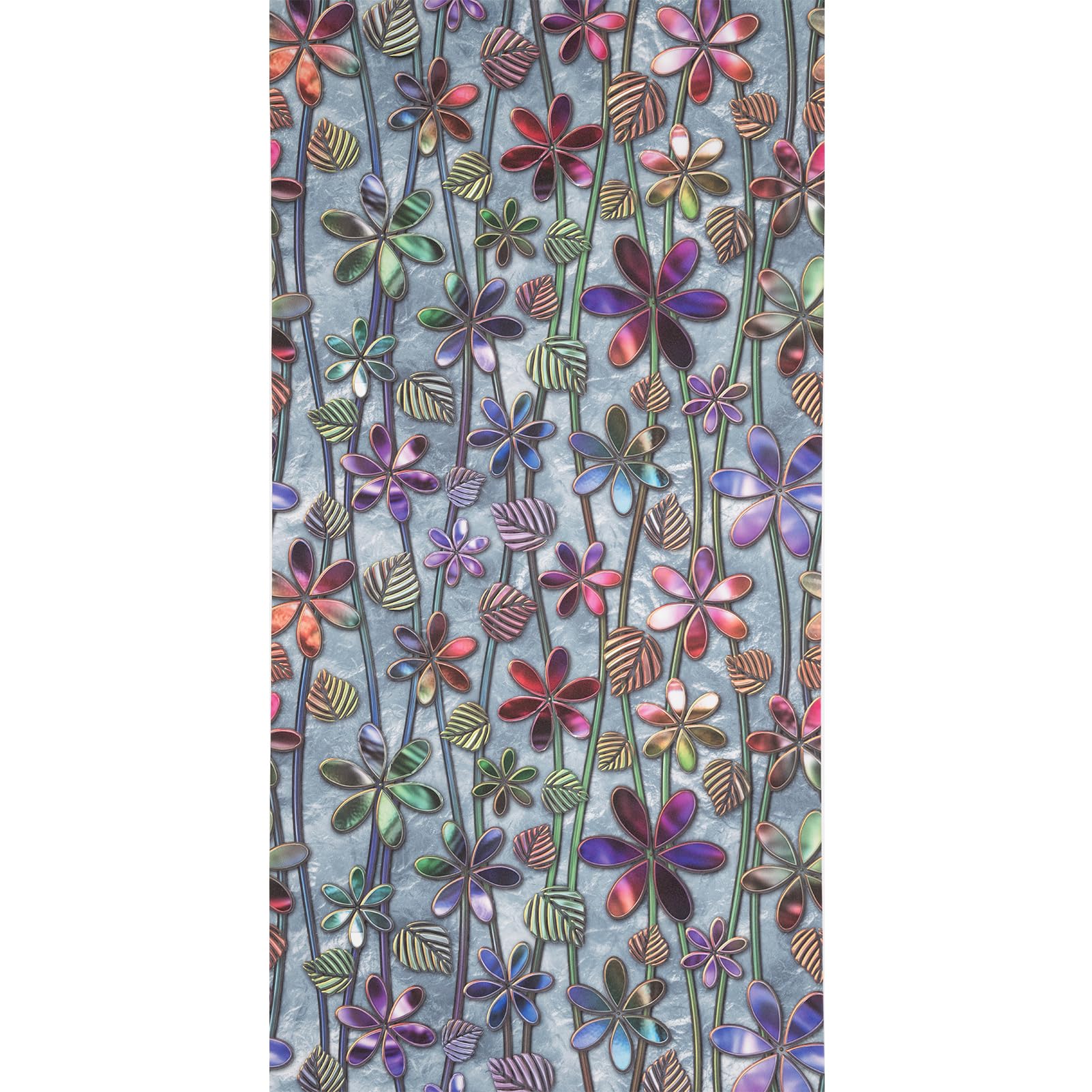 Dktie 3d Stained Glass Window Privacy Film With Tools Decorative 0532