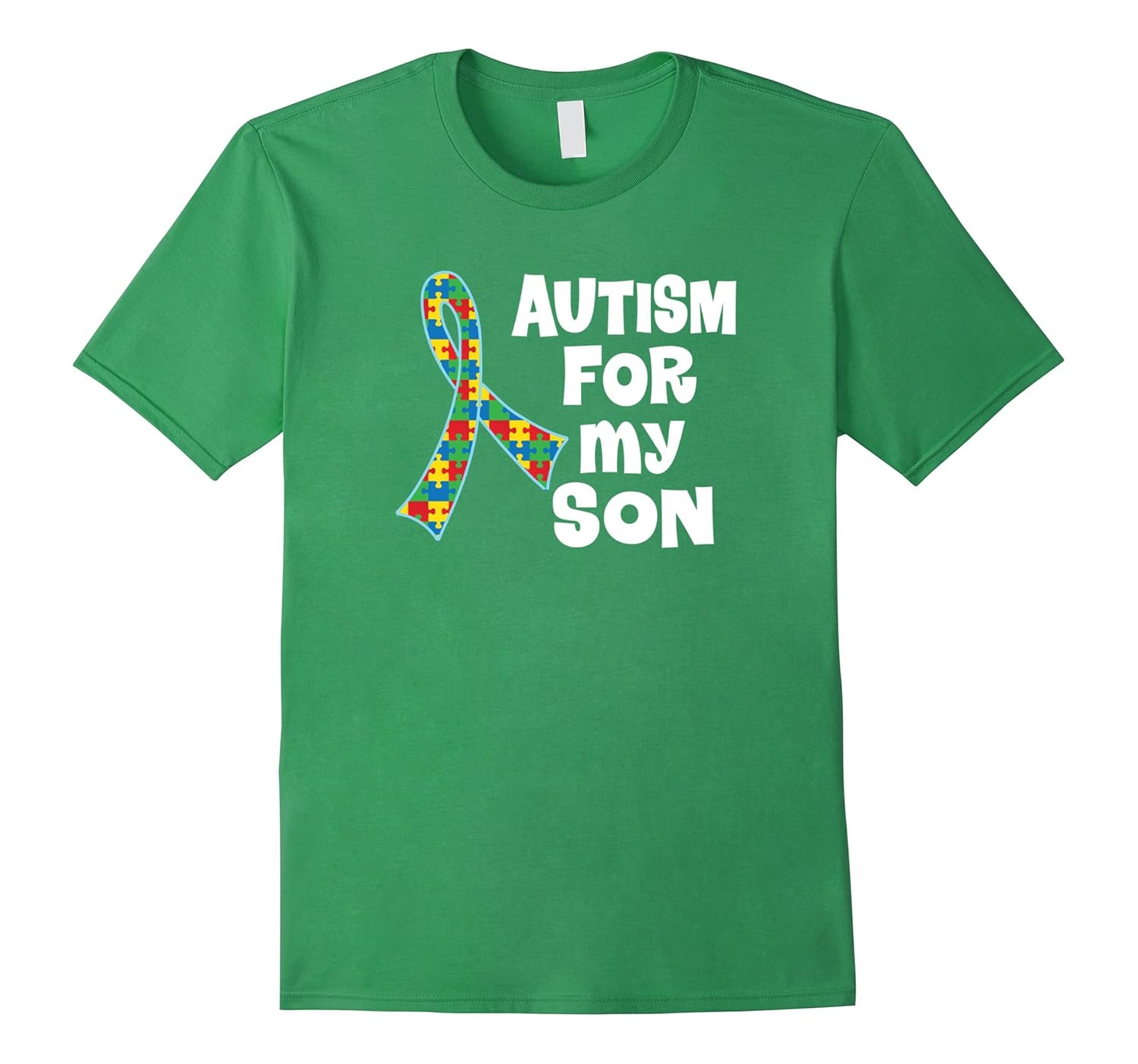 Autistic Spectrum For My Son Puzzle Ribbon Autism T-shirt-4LVS – 4loveshirt
