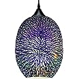 Modern 3D Fireworks Pendant Light 3D Colorful Glass Fireworks Art ...