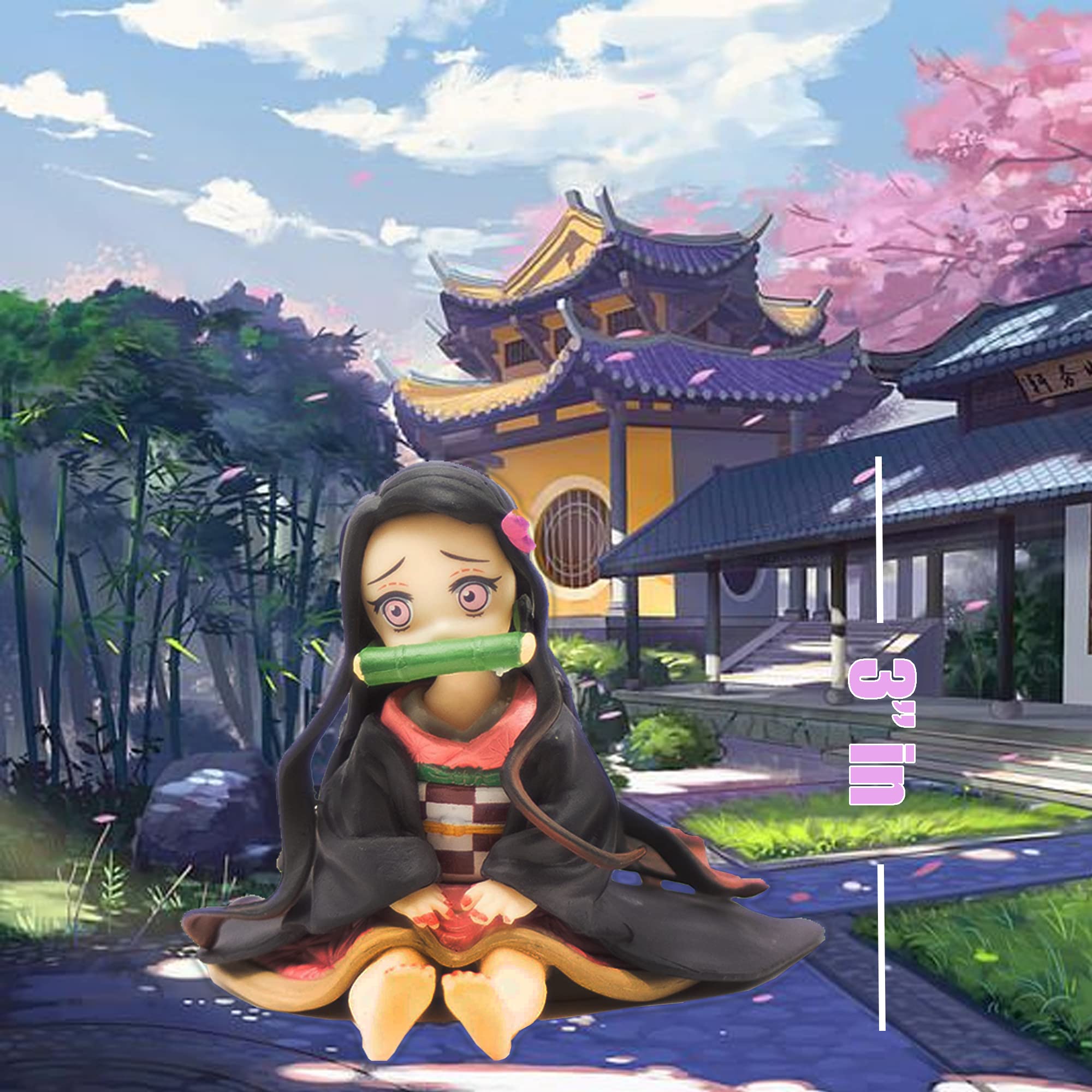 Mua NINJAMO Mini Nezuko Kamado Figure Sitting Pose Extra Small Demon ...