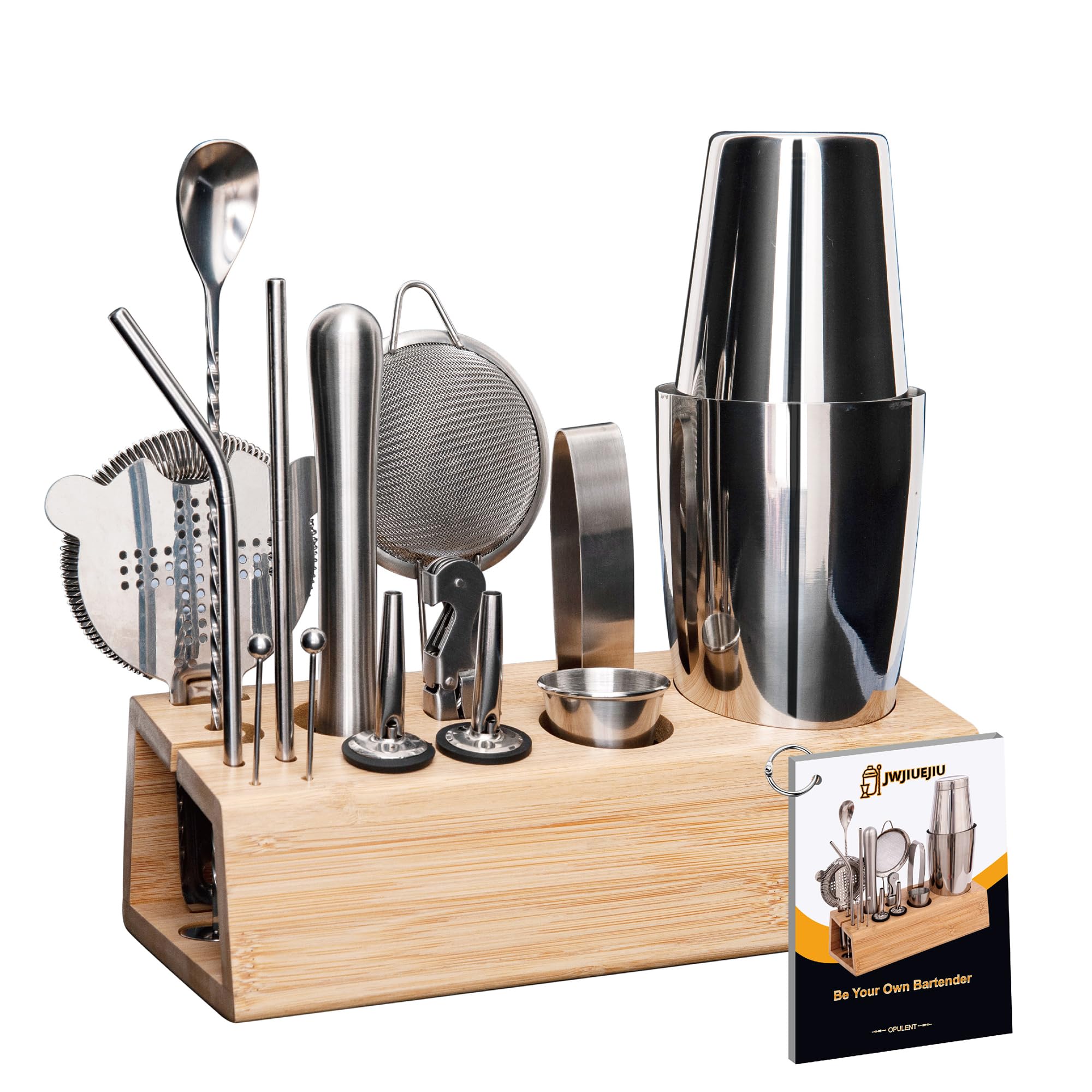 Mua Cocktail Shaker Set, 15-Piece Boston Shaker Bartender Kit ...