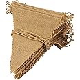 Amazon.com: GCQQ Burlap Banner Pre-Strung, 49Ft 48 Pcs Burlap Pennant ...