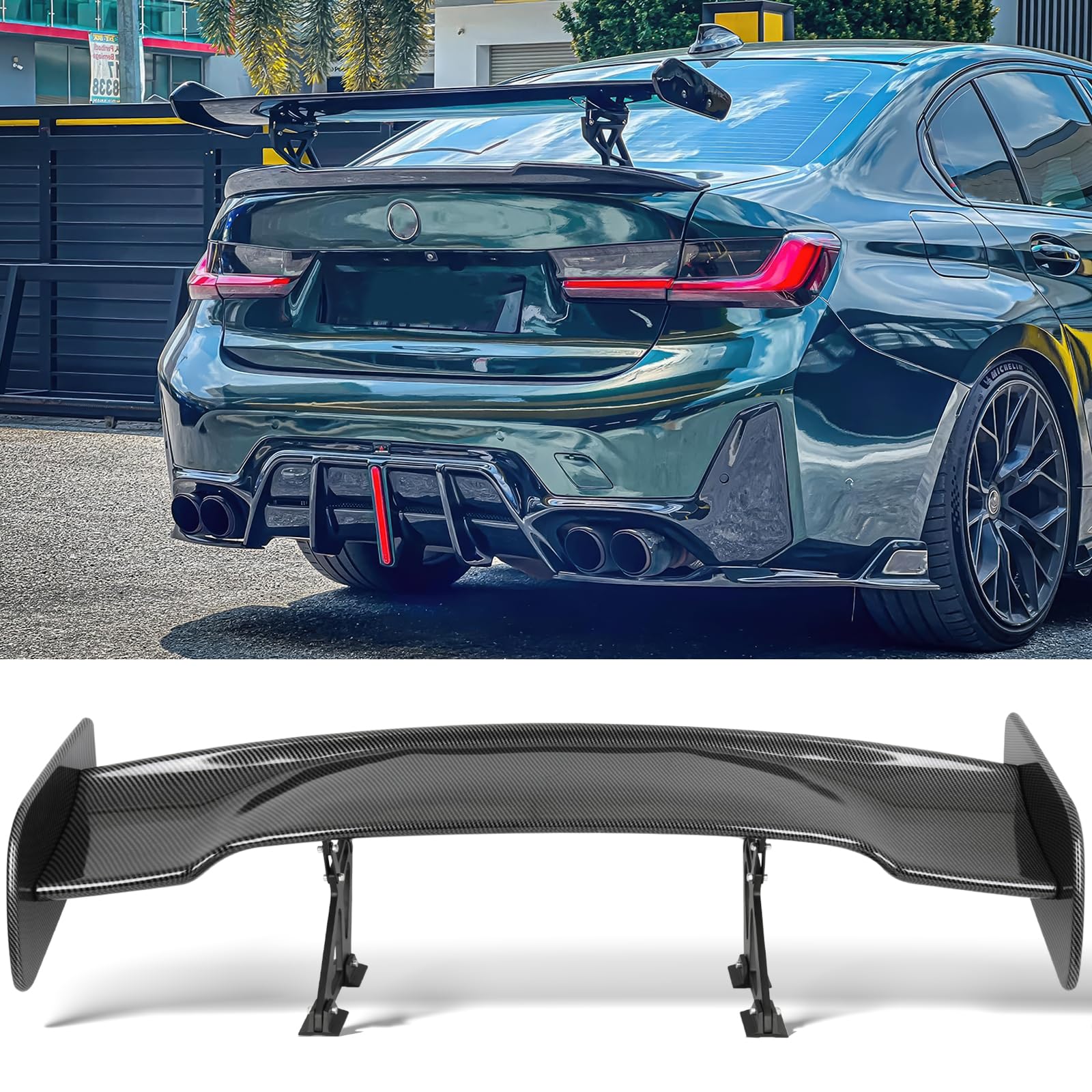 DREAMOTOR 47 Inch Universal Rear Spoiler, Adjustable GT Style Car Rear ...
