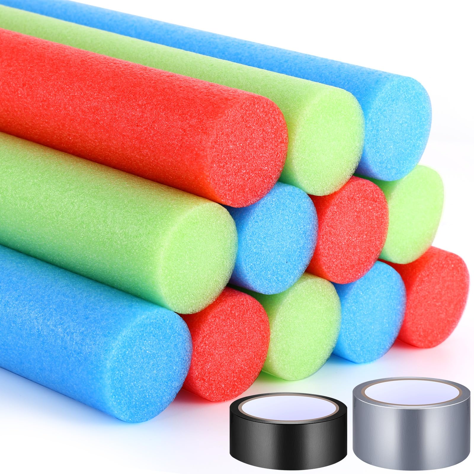 12 Pcs Floating Pool Noodles Foam Tube Swim 1.5 X 30 Inch Noodles with ...