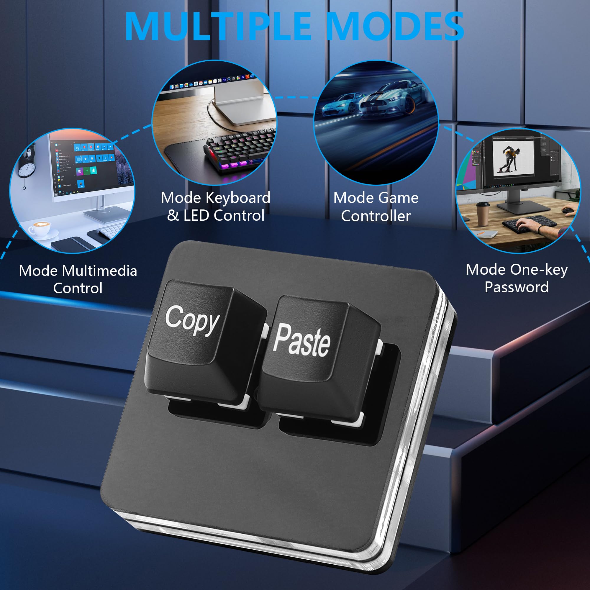 Mua Sinloon Usb Mini 2 Key Keypad 2 Key Copy Paste Keyboard Osu Keypad Hotswap One Handed