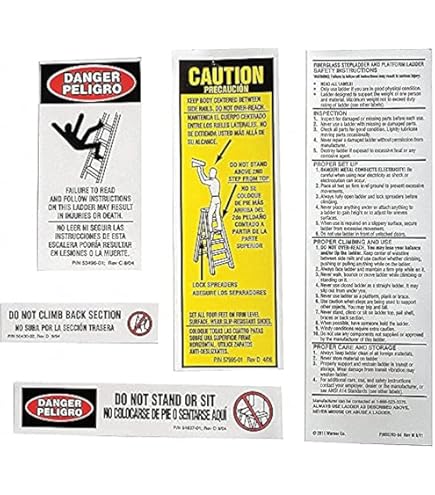 Werner Ladder Replacement Labels