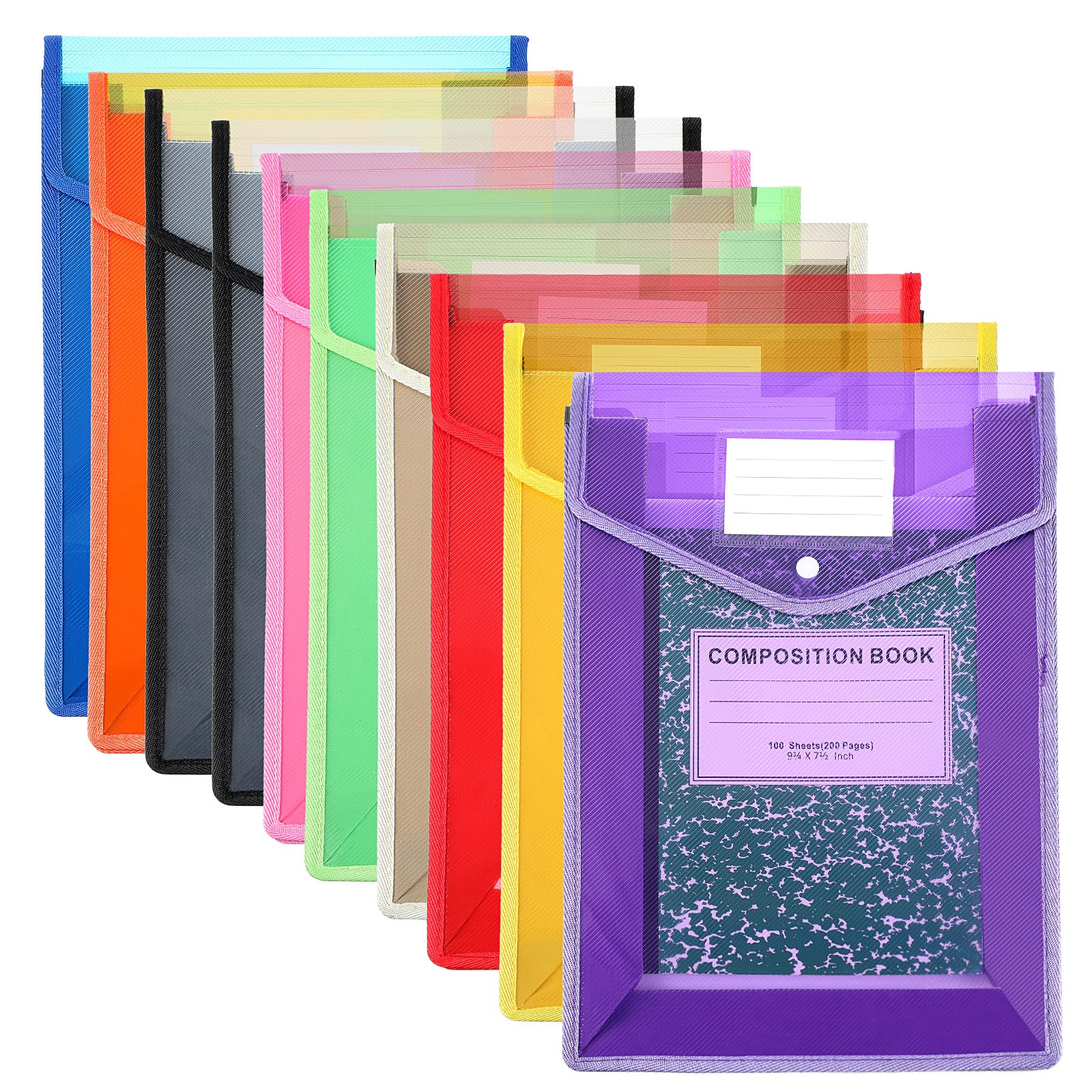 Mua 10 Pieces Plastic File Folders Envelope Expanding File Wallet ...