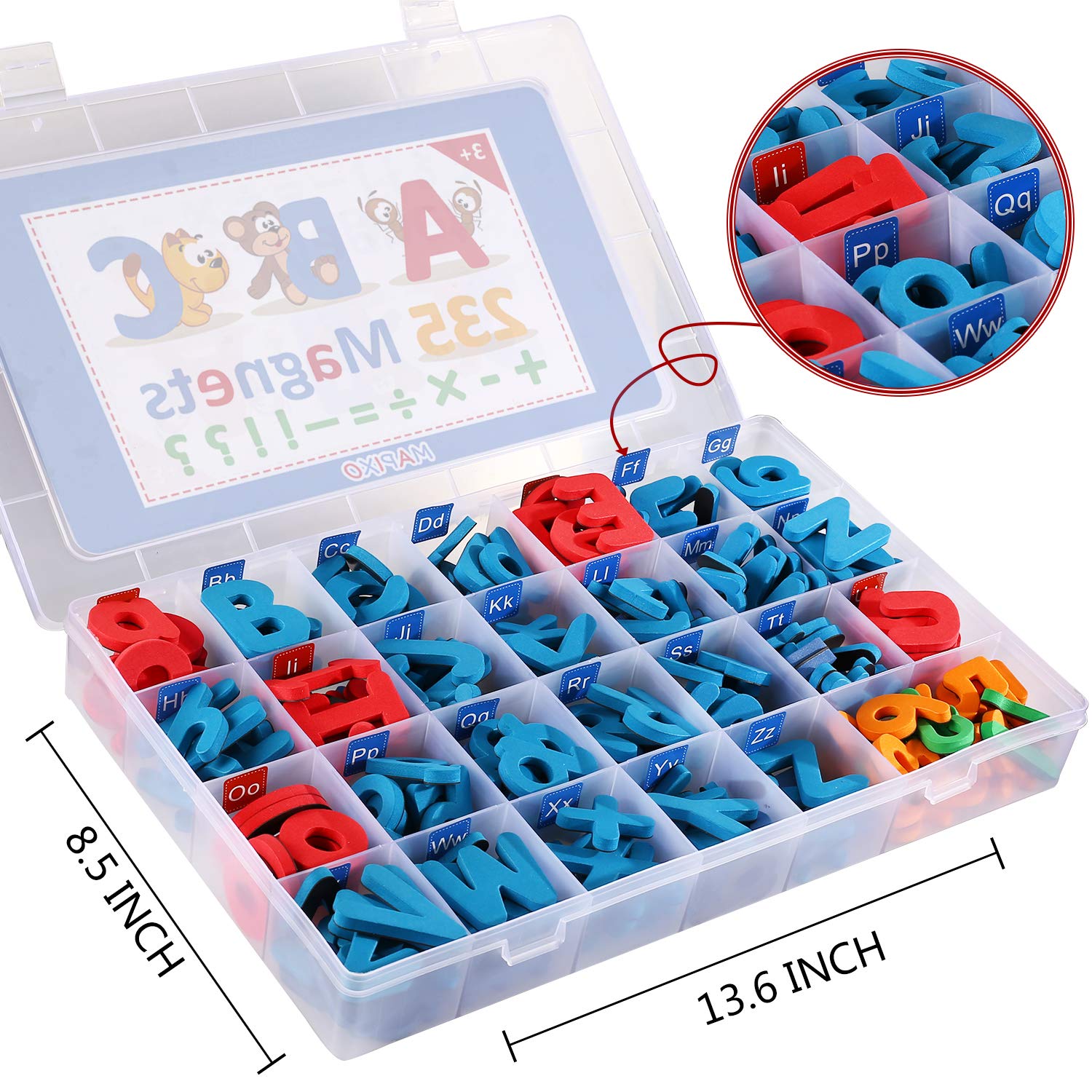 Mua 235 Pcs Magnetic Letter Number with Magnet Board, 2 Erasable ...