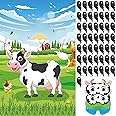 Amazon.com: Hxezoc Pin The Tail on The Cow Game With 50 Pcs Tails ...