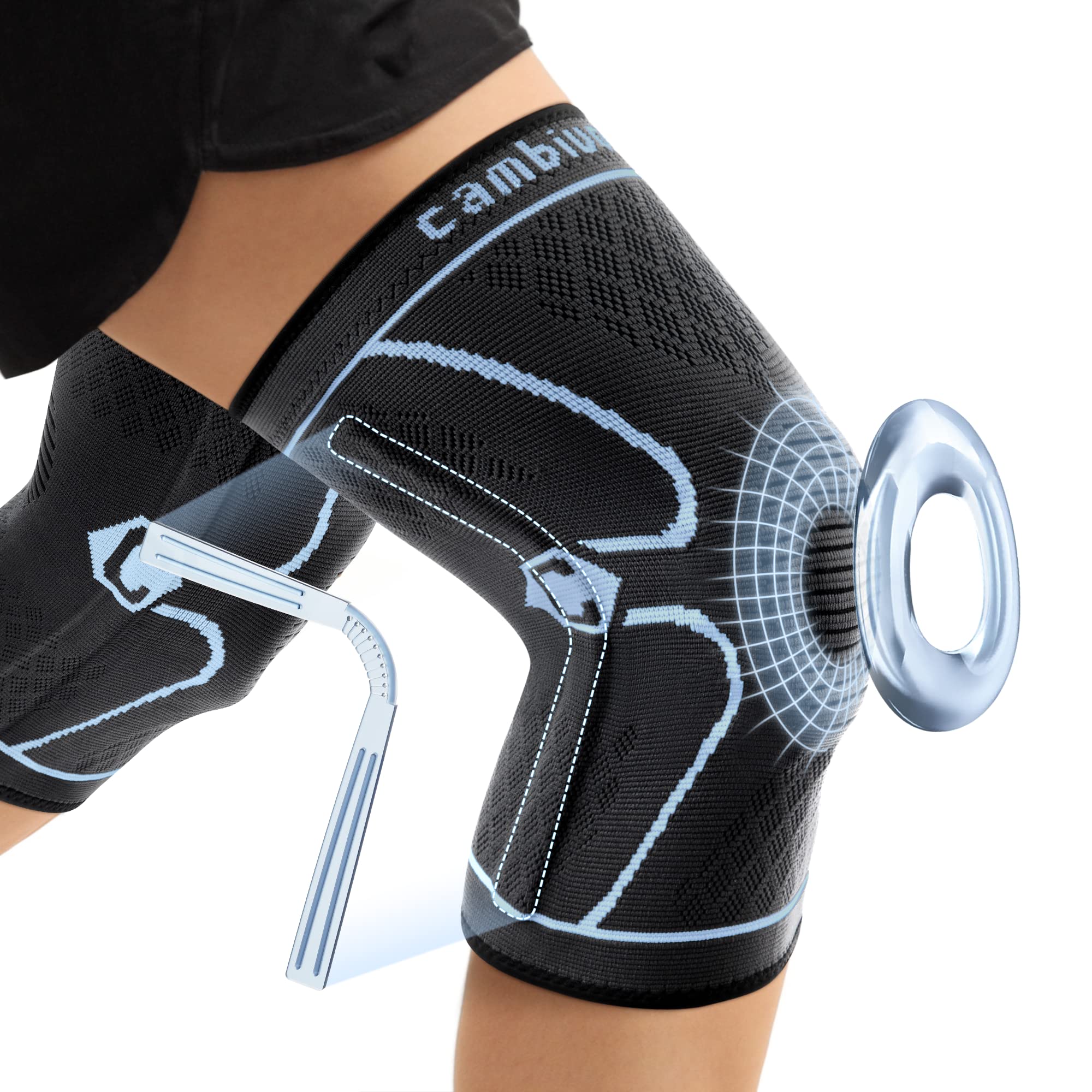 Mua Knee Braces for Knee Pain, 2 Pack Knee Compression Sleeves, Knee ...