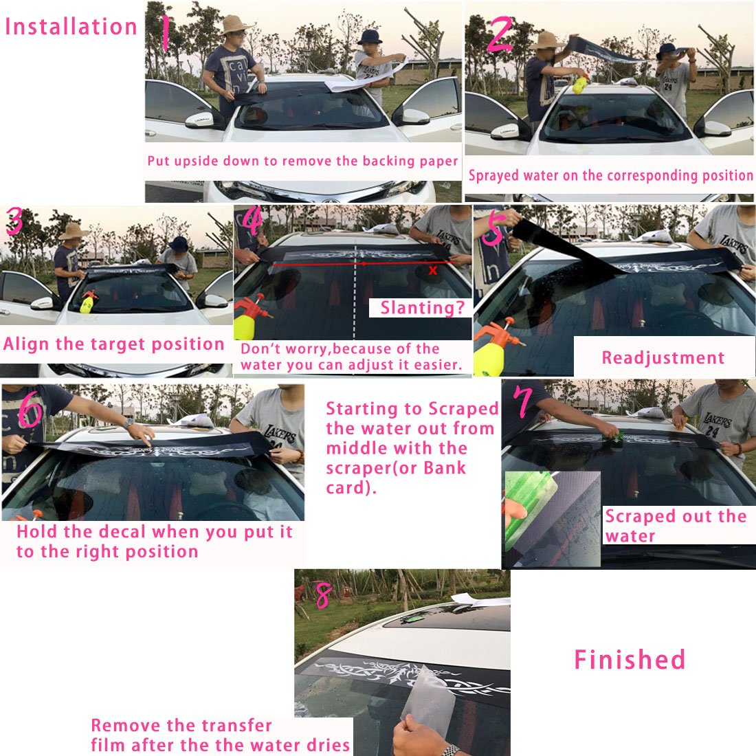 Motors Exterior Accessories Kaizen Auto Windshield Sticker Banner Decal ...