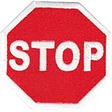 Amazon.com: Stop Sign Iron on Embroidered Patch: Arts, Crafts & Sewing