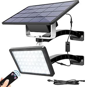 1000 Lumen 48 LED Solar Dusk to Dawn Light Outdoor with Remote Control ...