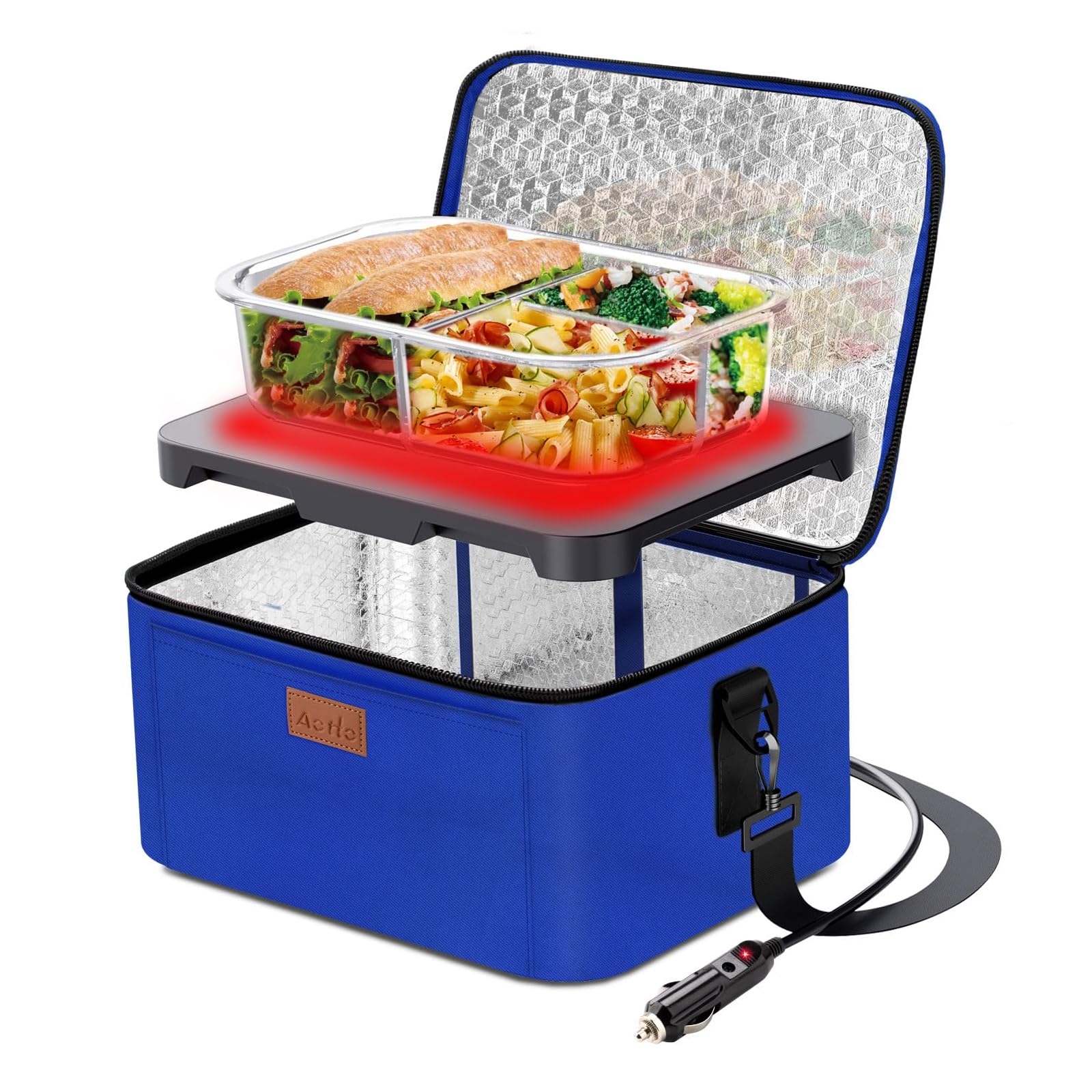 Aotto Portable Oven Electric Lunch Box Food Heater - 12V/24V 2-in-1 Car ...