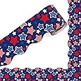 Amazon.com: Whaline 32.8ft Patriotic Bulletin Board Borders Red Blue ...