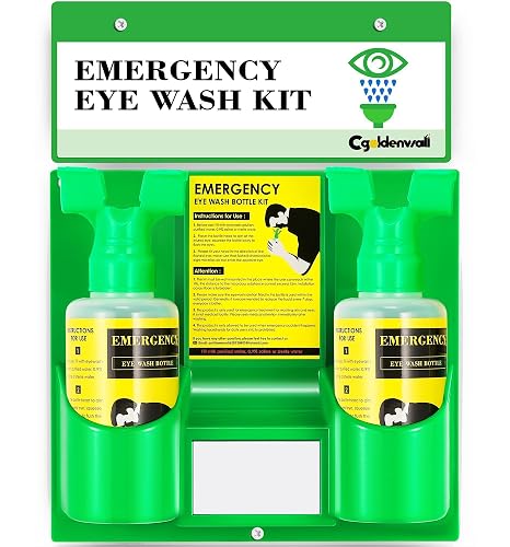 CGOLDENWALL Emergency Eye Wash Station Portable Eyewash Station Wall ...