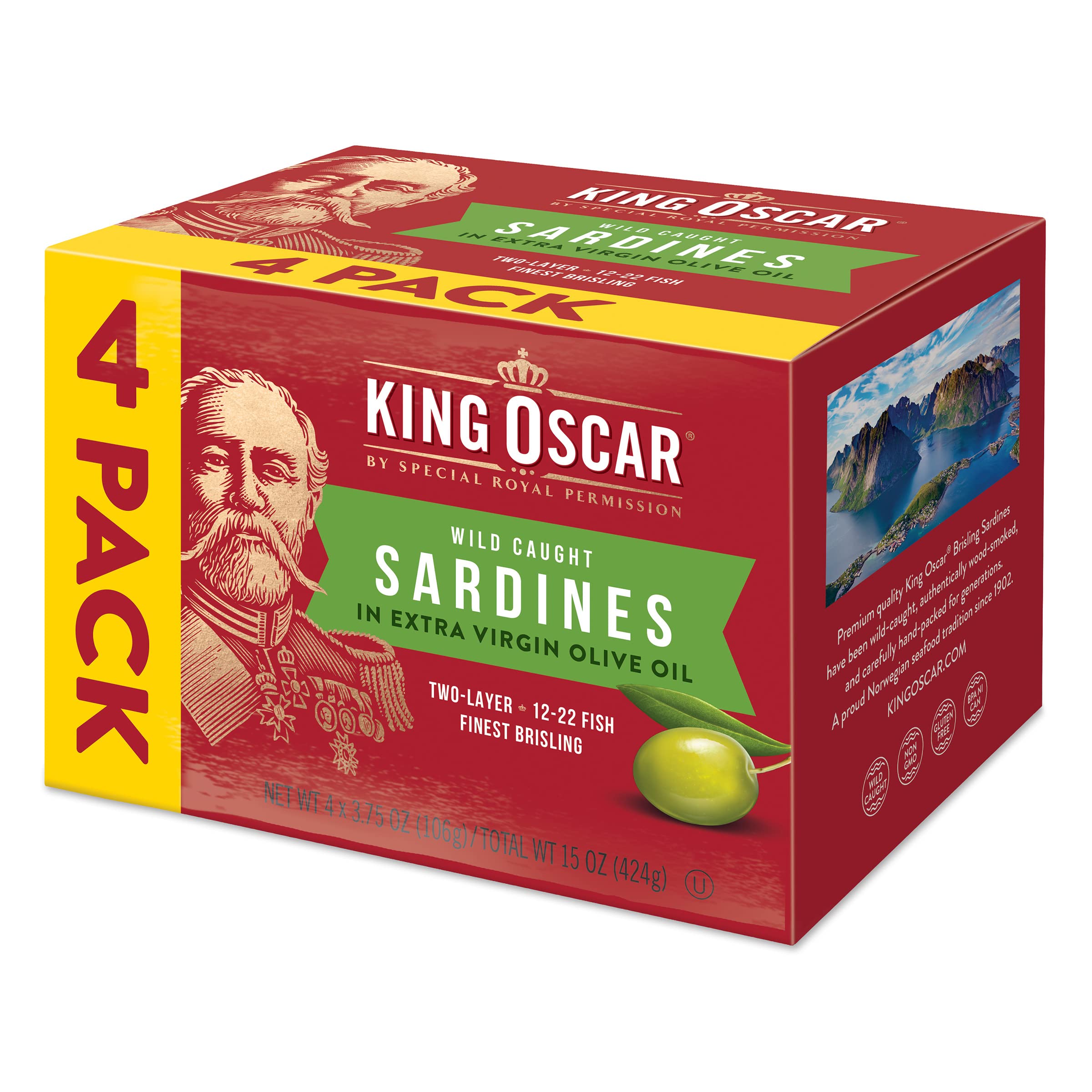 Mua King Oscar Brisling Sardines in Extra Virgin Olive Oil, 3.75-Ounce ...