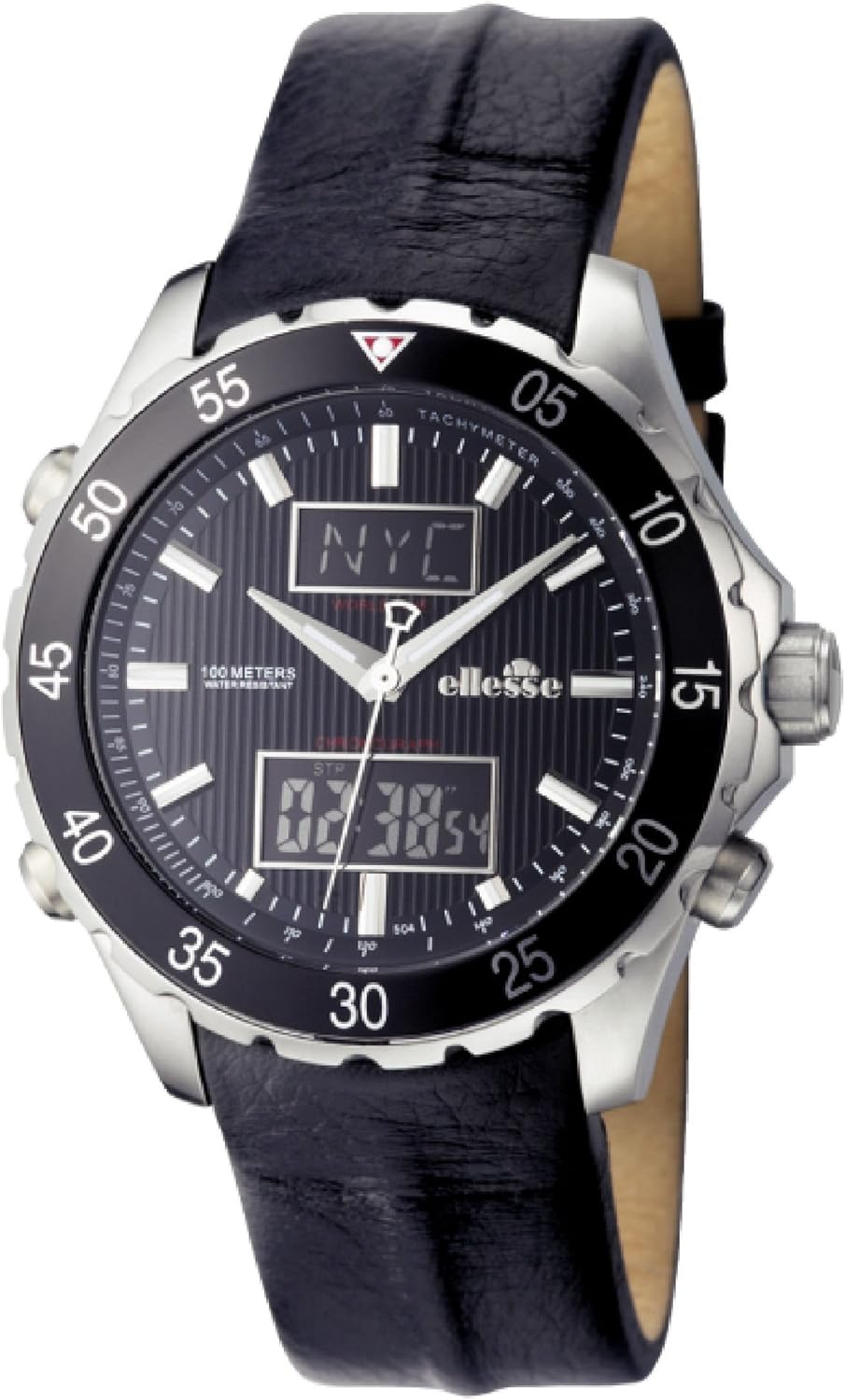 Ellesse Men's Quartz Watch with Black Dial Analogue - Digital Display ...