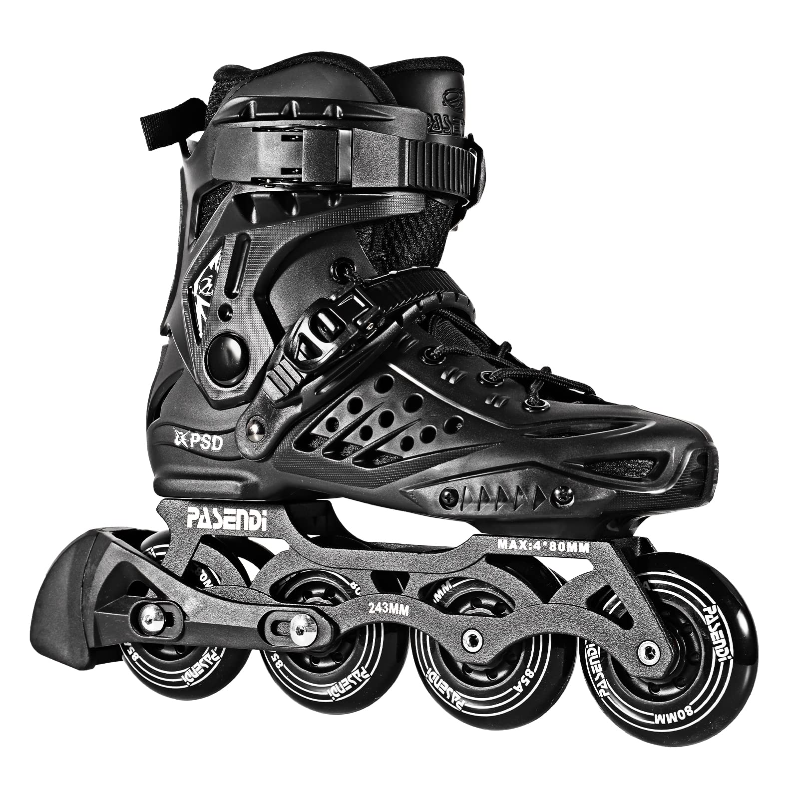 PASENDI Professional 4X80Mm Wheels Inline Skates,Outdoor Fitness Single ...