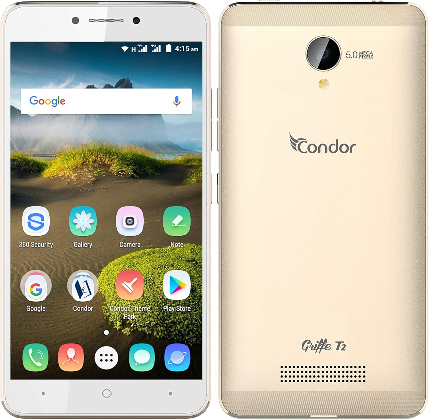 Condor Griffe T2 Dual SIM - 8GB, 1GB RAM, 4G LTE, Gold: Buy Online at ...