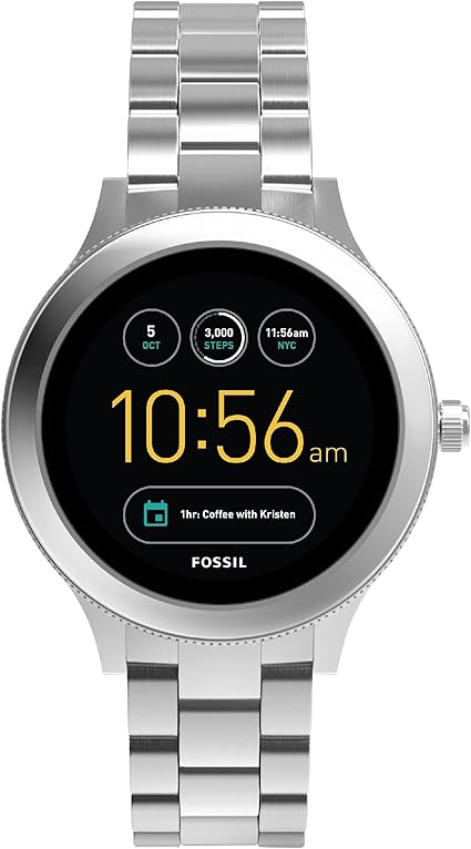 Fossil Damen Smartwatch Q Venture 3. Generation - Edelstahl, komplett ...