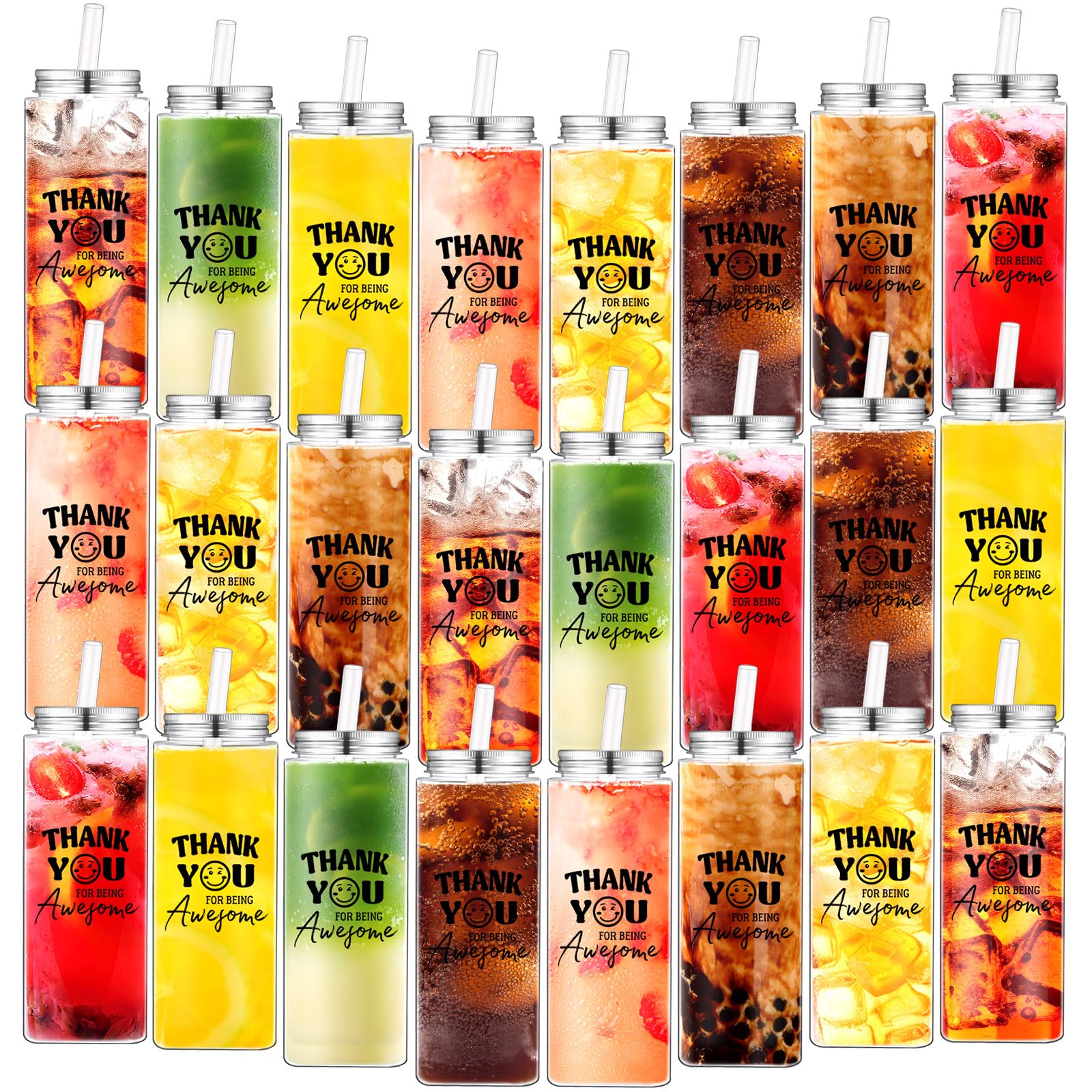 Skylety 24 Pcs 17 OZ Thank You Plastic Cups Employee Appreciation Gifts ...