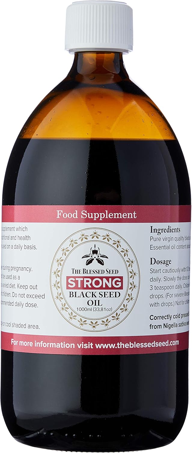 The Blessed Seed Strong Black Seed Oil – 1 Liter – 100% Pure and Cold ...