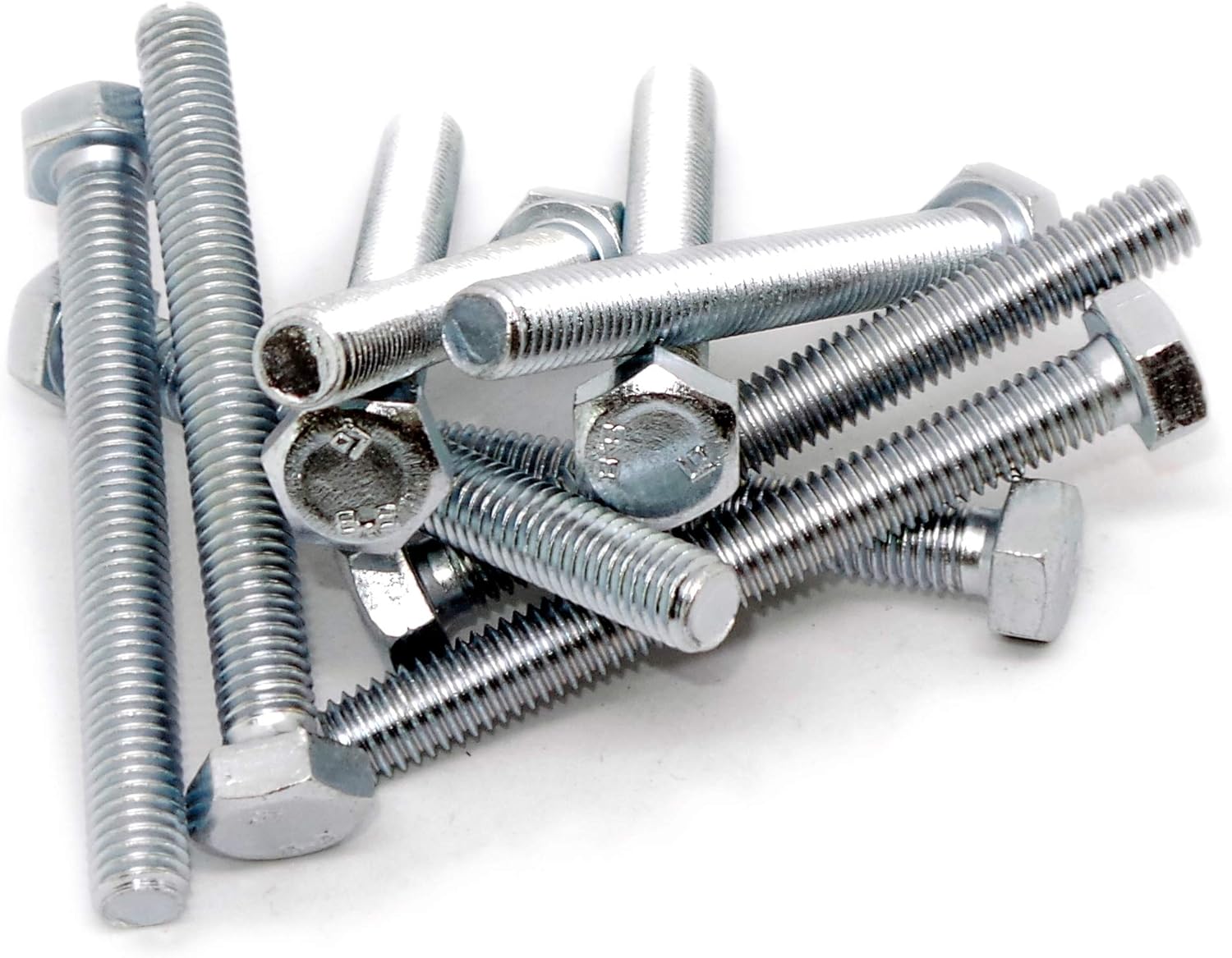 M8 (8mm x 100mm) Hex Bolt (Fully Threaded Setscrew) – Steel (Pack of 10 ...