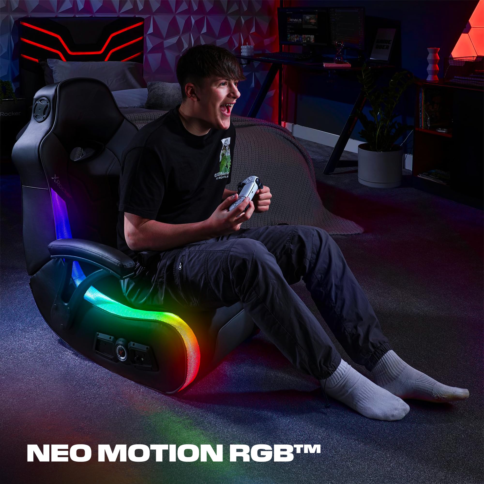 Mua X Rocker Video Gaming Floor Rocker Chair, Built-in Audio, College ...