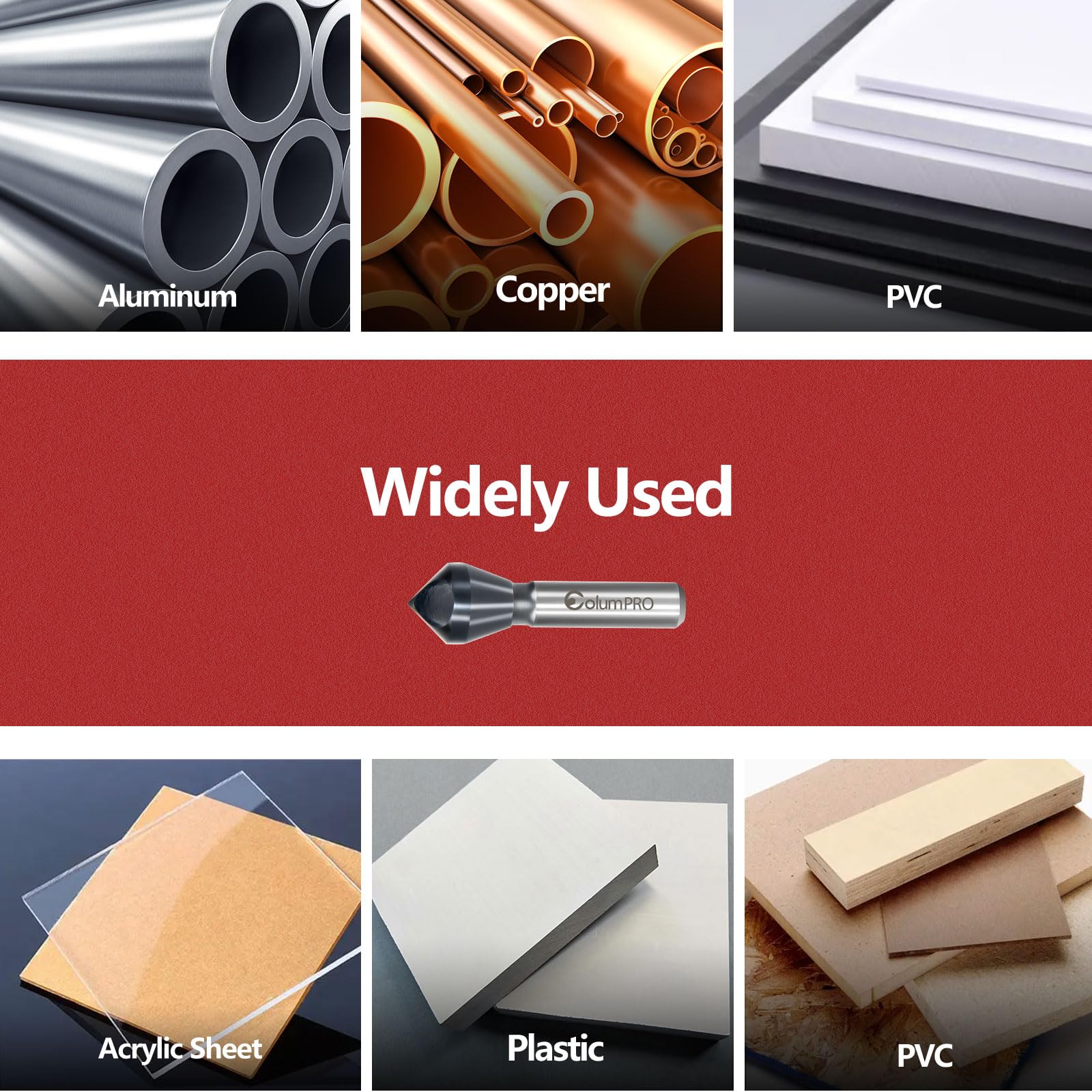 Mua 3PCS Cobalt Single-End Countersink Chamfer Tool Set -TiAlN Coated ...