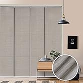 Amazon.com: GoDear Design Adjustable Sliding Panel Track Blinds for Doors 45.8"- 86" W x 96" H ...