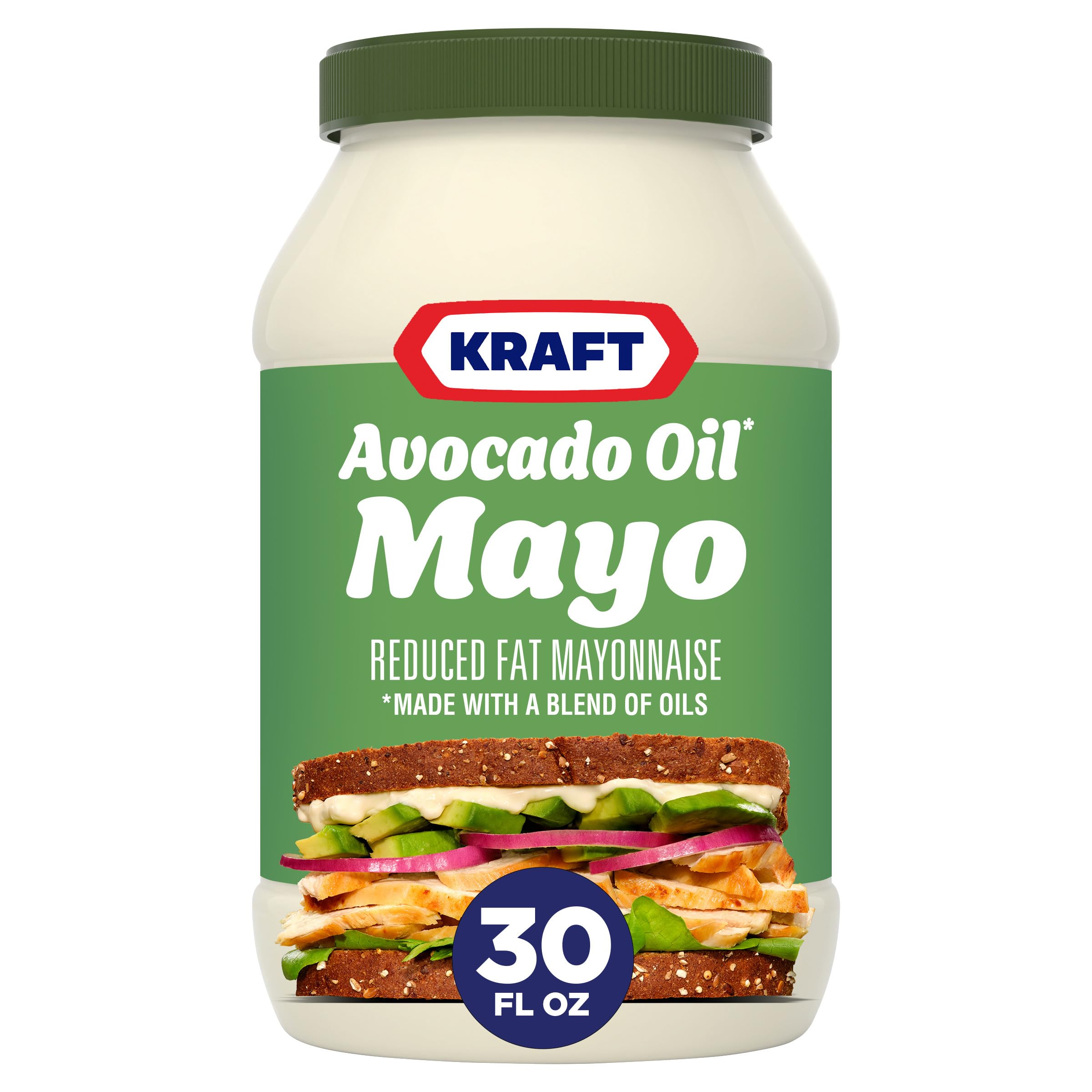 Kraft Mayo with Avocado Oil Reduced Fat Mayonnaise - Classic Creamy ...