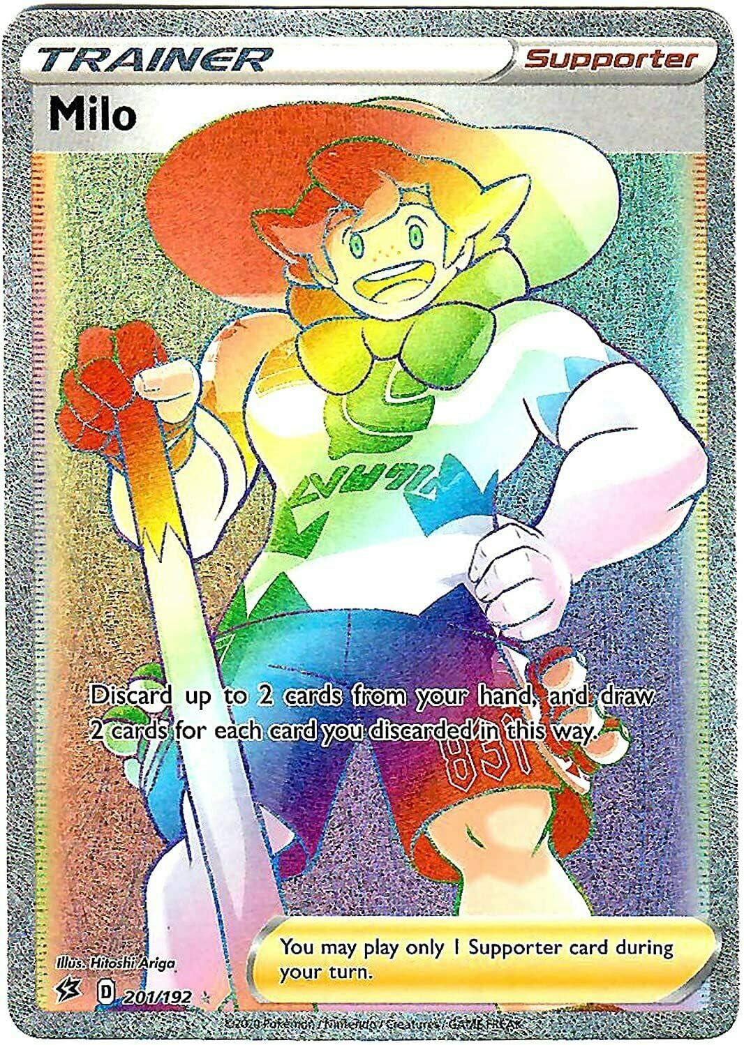 Milo Full Art 201/192 - Secret Rare Trainer - Pokemon Sword and Shield ...