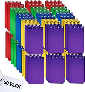 Amazon.com : Memo Books, Wirebound Top Spiral Memo Pads 3x5”, Lined ...