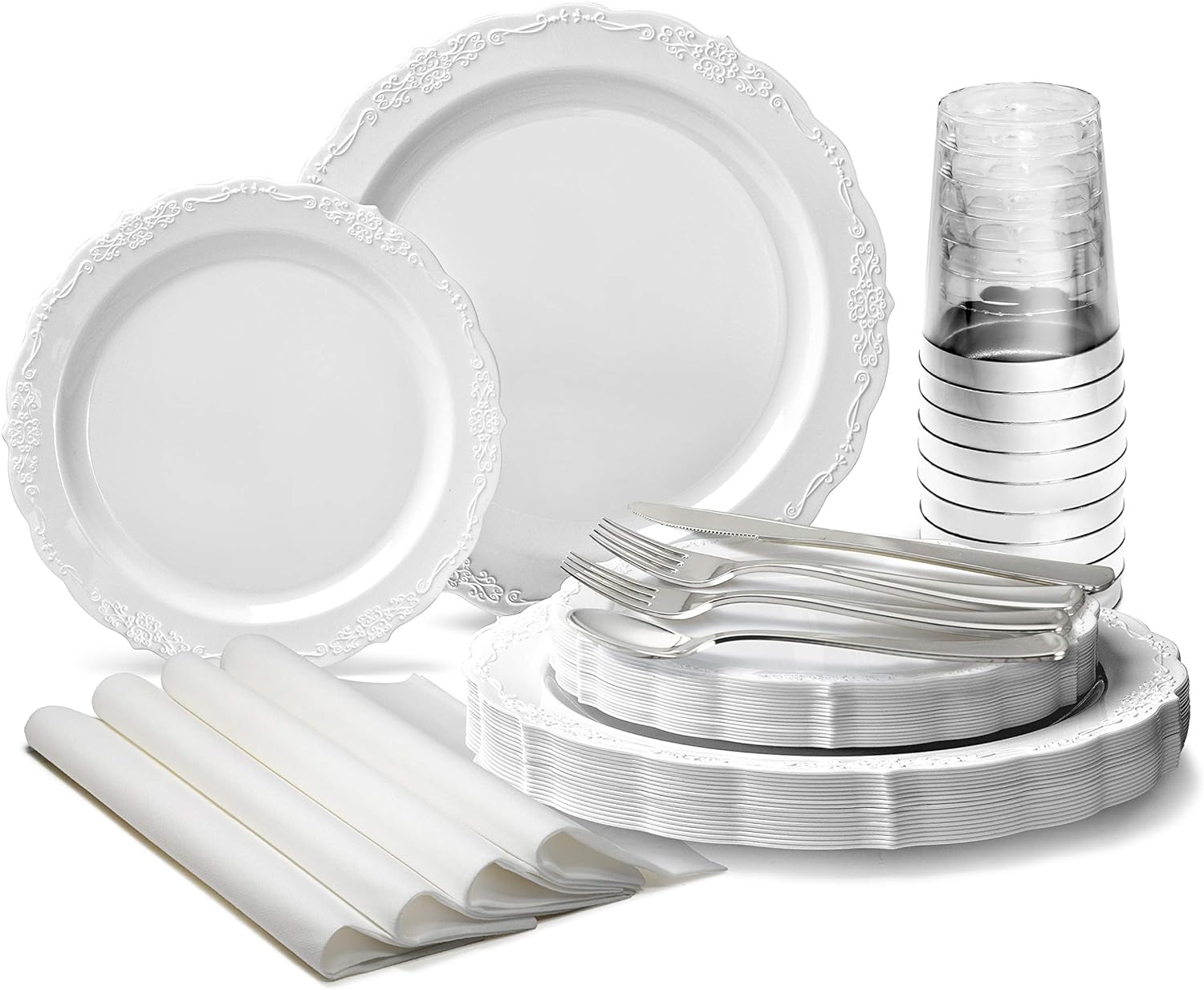 Amazon.com: " OCCASIONS " 960 Piece set (120 Guests)-Vintage Wedding ...