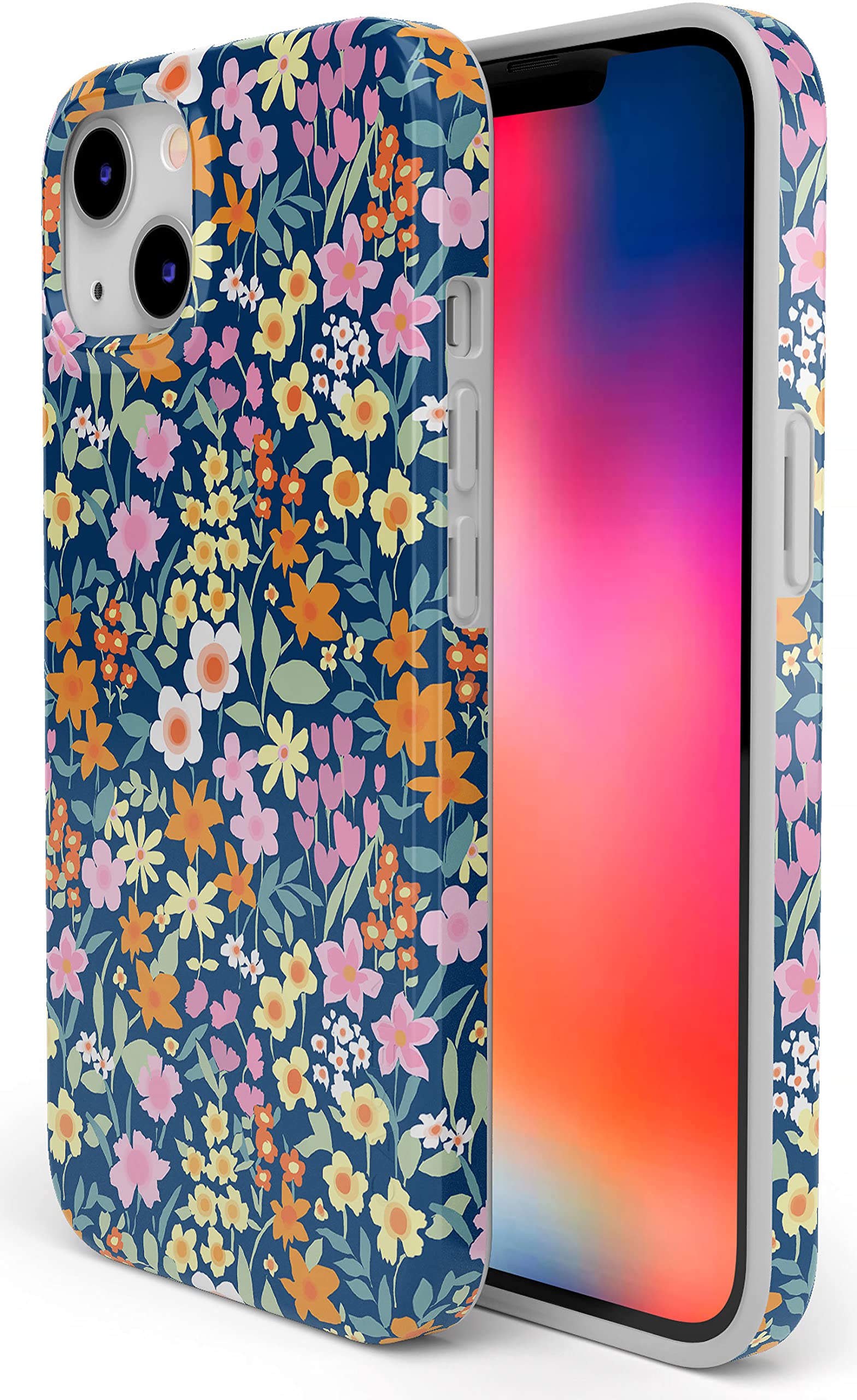 Mua Casely iPhone 13 Case | Compatible with MagSafe | Full Bloom | Navy Floral Case trên Amazon ...