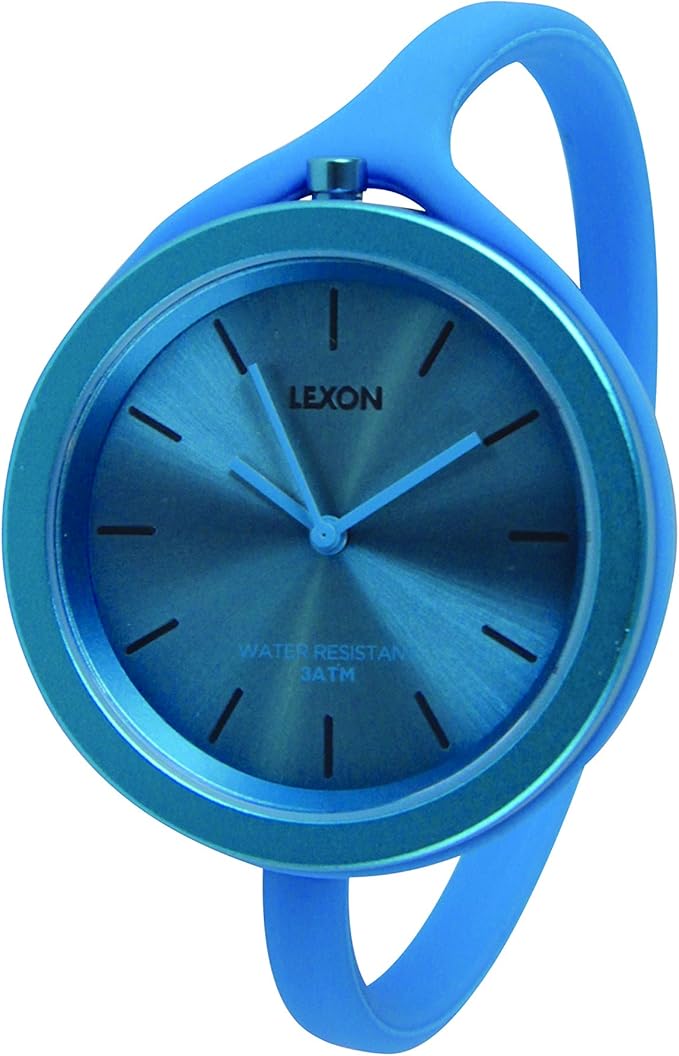 Lexon Unisex Watch – Analogue Quartz – Blue Dial – Silicone Wristband ...