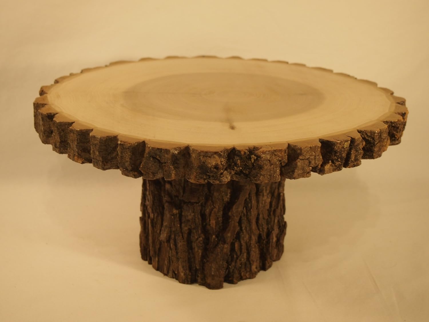 Amazon.com: 12" Wood slice display stand, rustic centerpiece, cake ...