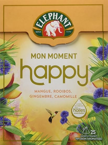 Elephant Infusion Mon Moment Happy 25 Sachets Pyramides - Lot de 4 ...