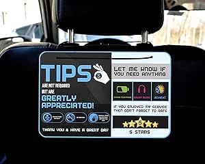 Amazon.com: Tips - Five Star Accessories Rider-Share Sign for Driver ...