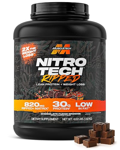 Muscletech Whey Protein Powder (Chocolate Fudge Brownie, 4LB) - Nitro ...