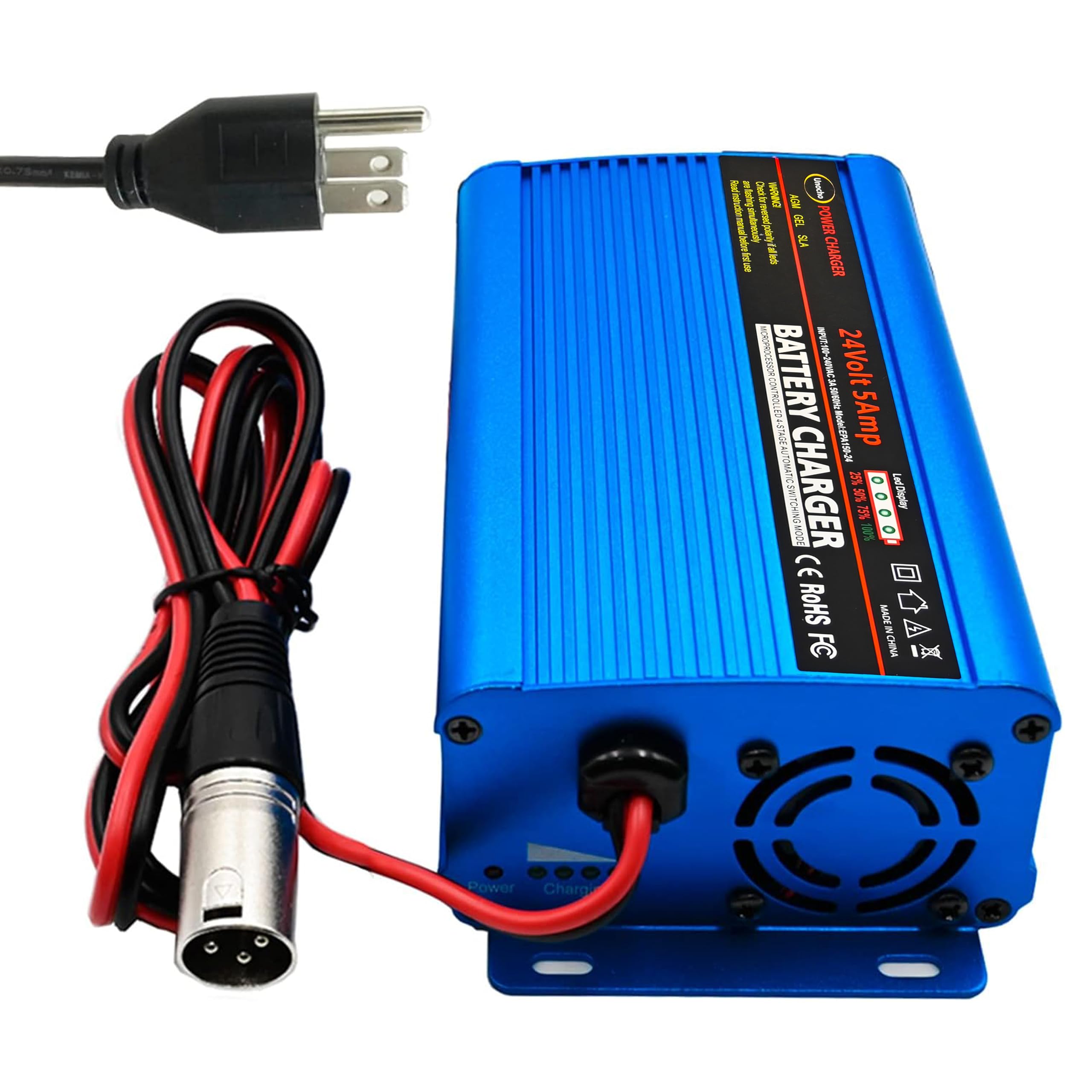 Mua 24V battery charger automatic smart charger 5A trickle charger and ...
