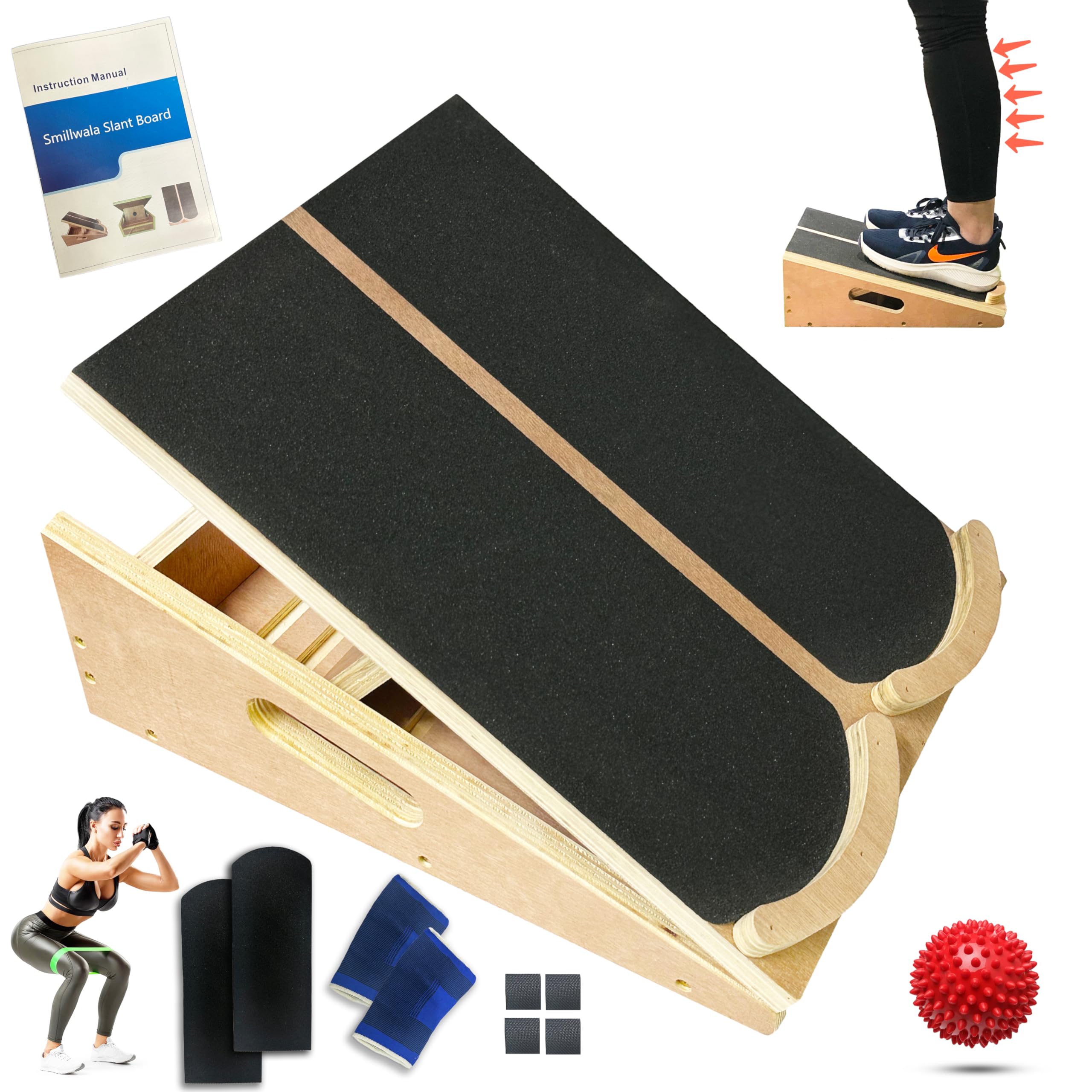 Slant Board for Calf Stretching with Maximum Accessories, by SMILLWALA ...