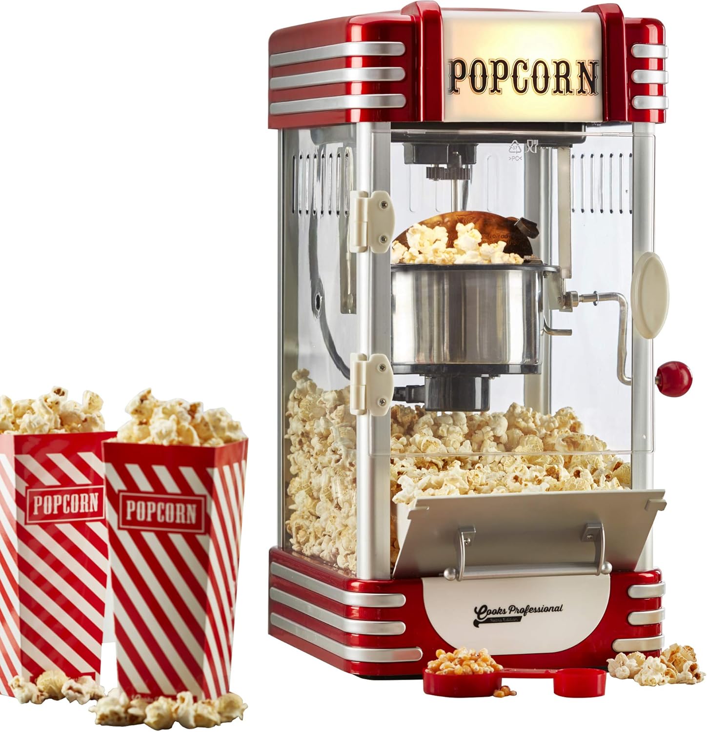 Cooks Professional Popcorn Maker Machine Retro 1950's Edition Hot Air ...